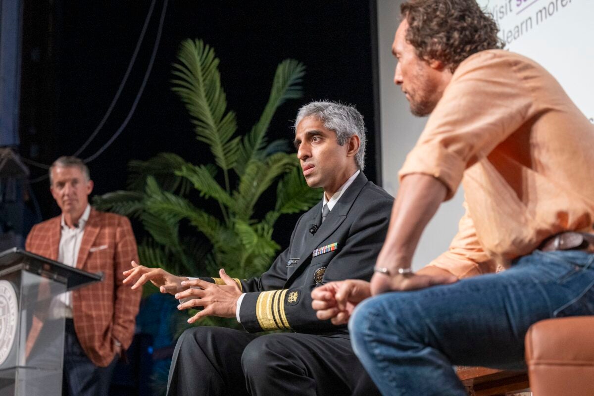 Surgeon General Vivek Murthy and Matthew McConaughey Talk to UT ...