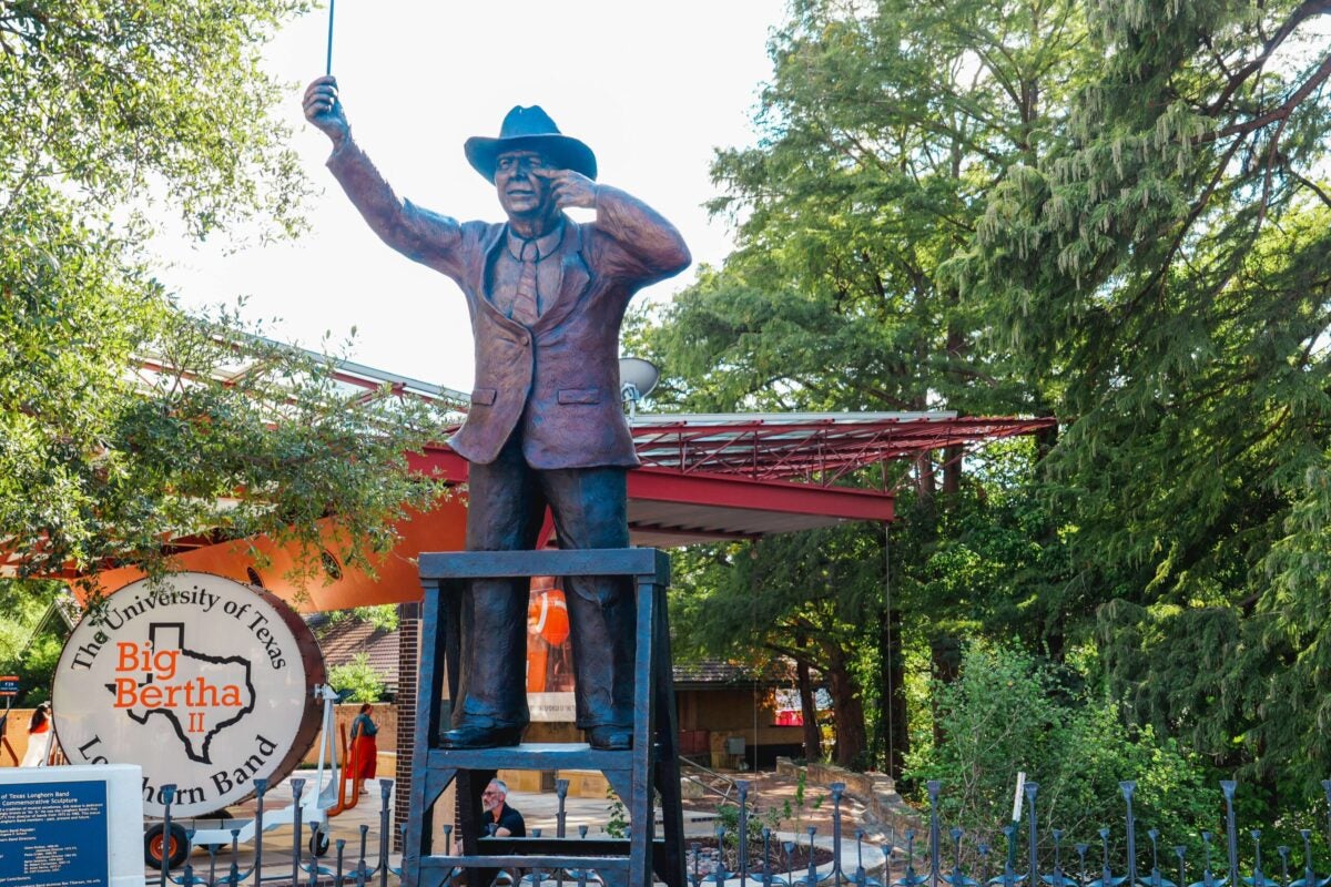 New Statue Honors Legendary Longhorn Band Director Vincent DiNino - UT ...